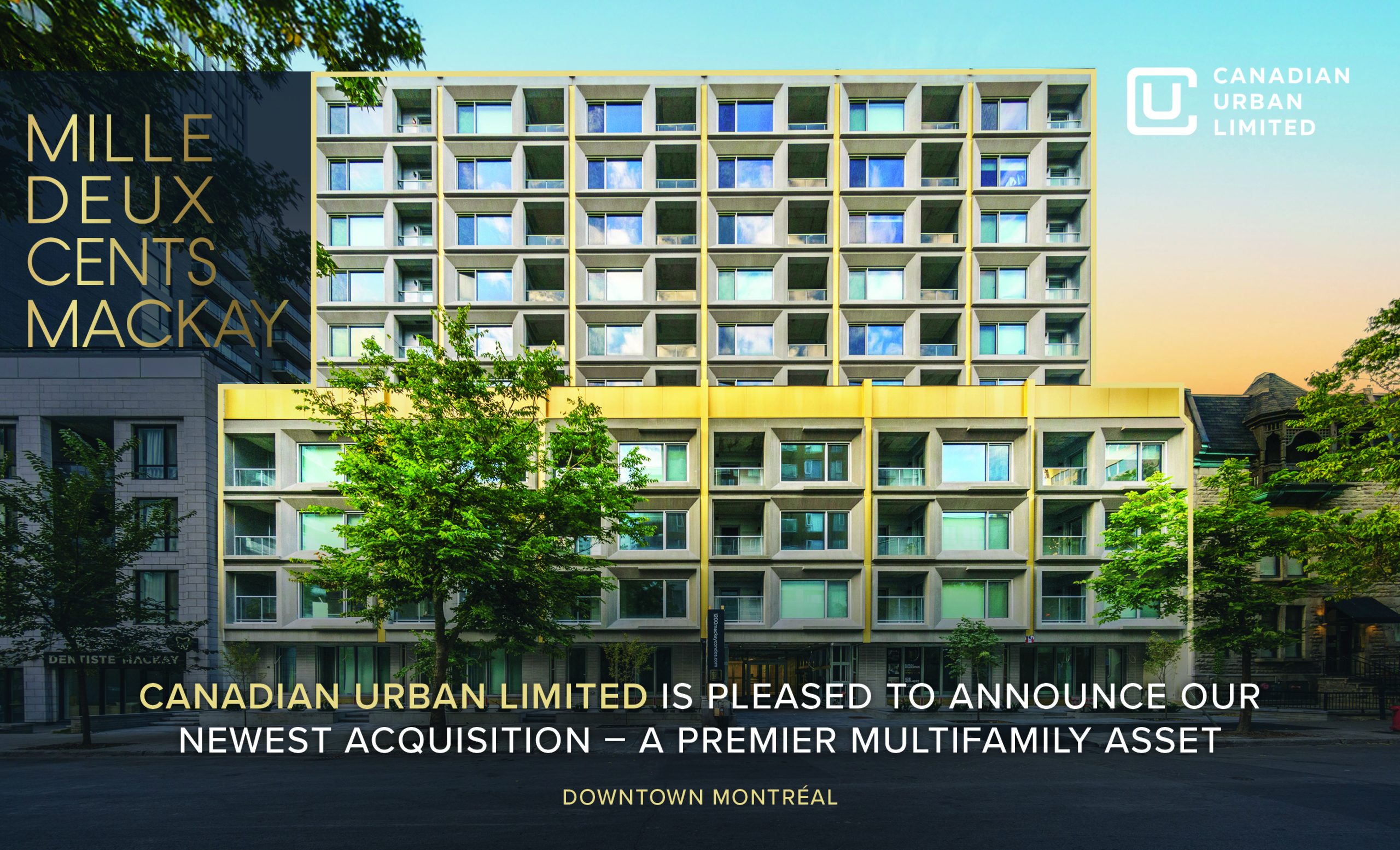 Canadian Urban Limited Expands Montreal Portfolio with Acquisition of ...